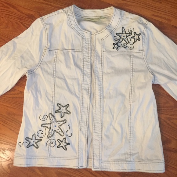 Jackets & Coats | Vintage Y2k Seashell Starfish White 34 Jacket Mermaid Core Siren Core Sea ...